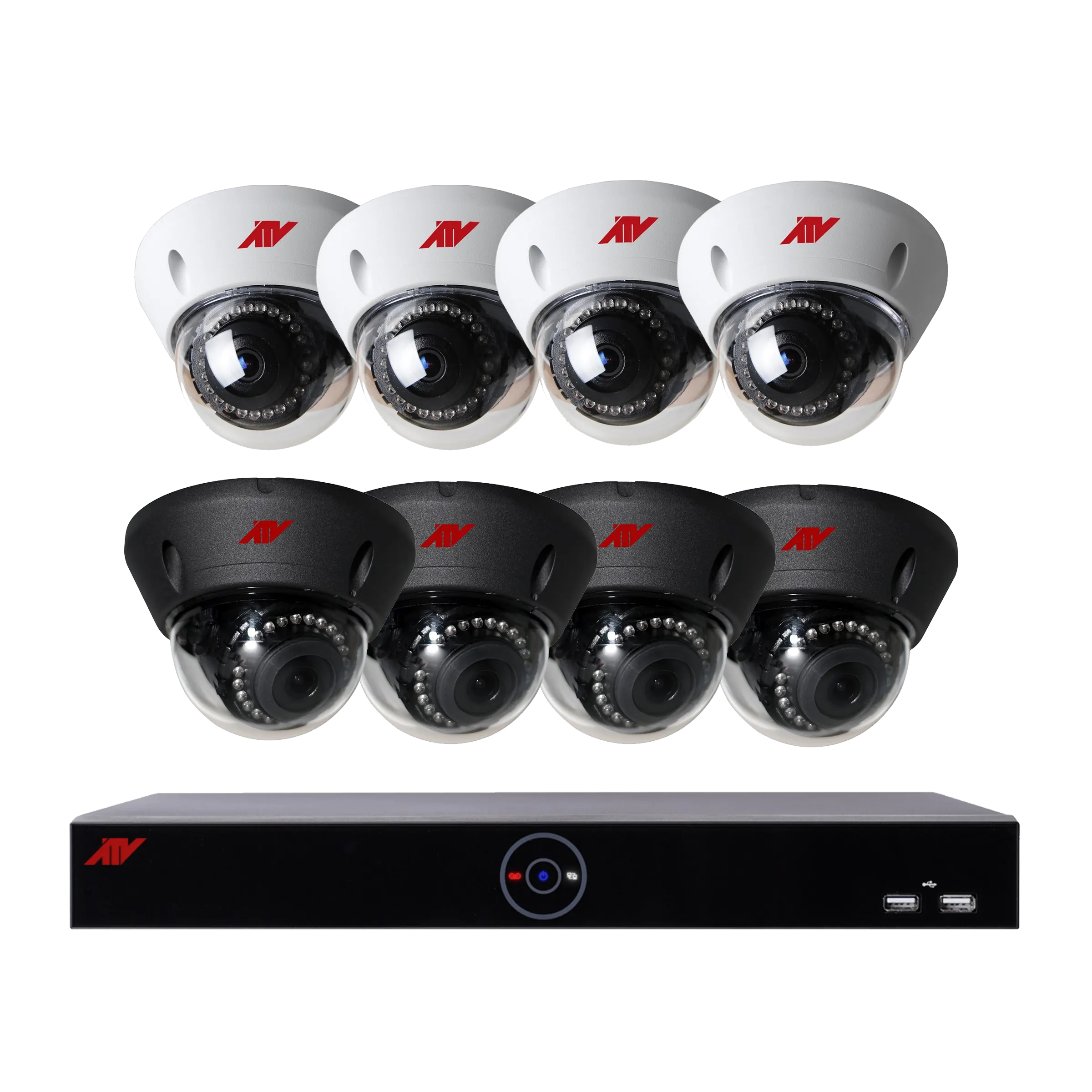 16 Channel Hybrid DVR Security System with 8×2MP Analog Fixed Vandal-P ...
