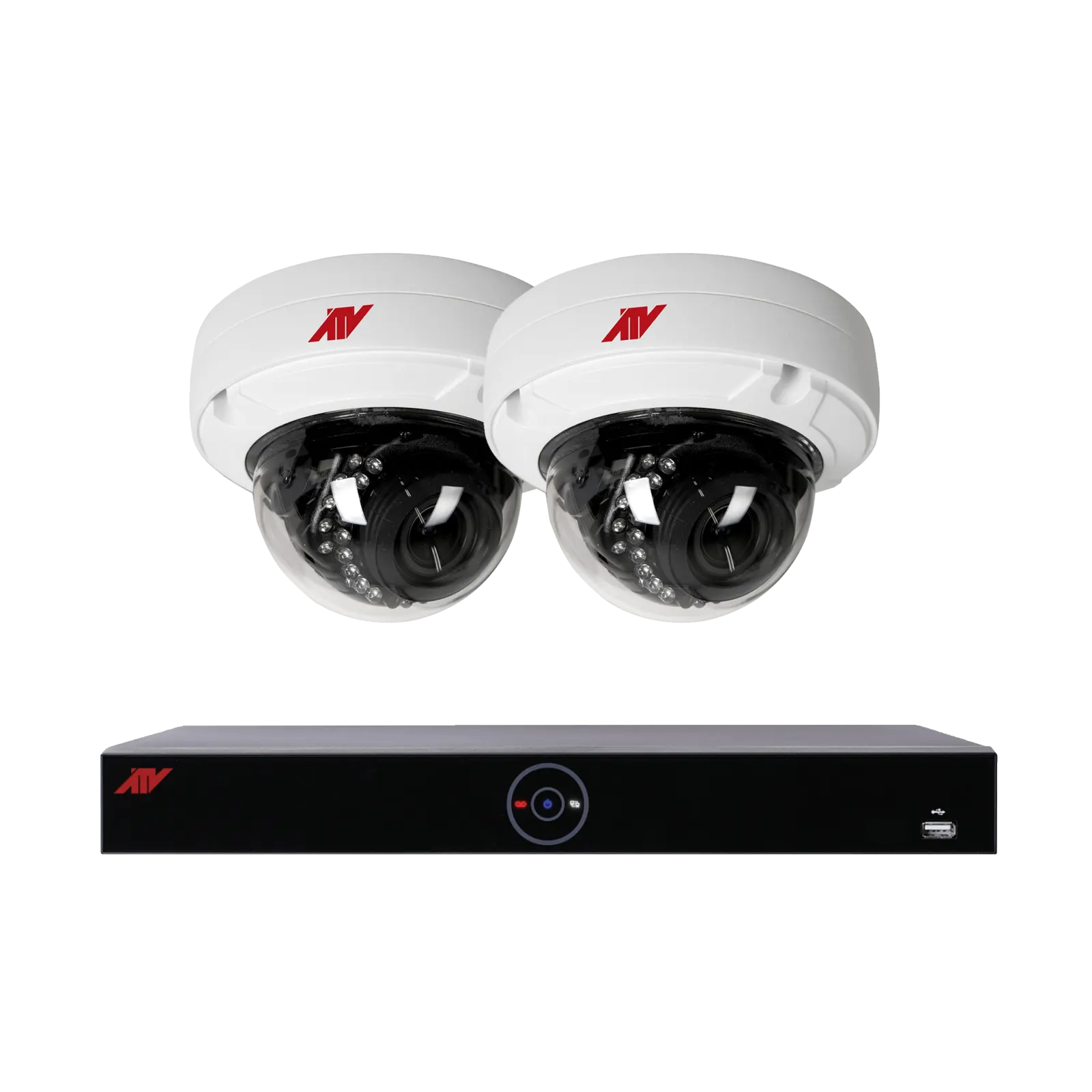 4 Channel PoE NVR Security System with 2 Motorized 4K Vandal Cameras ...