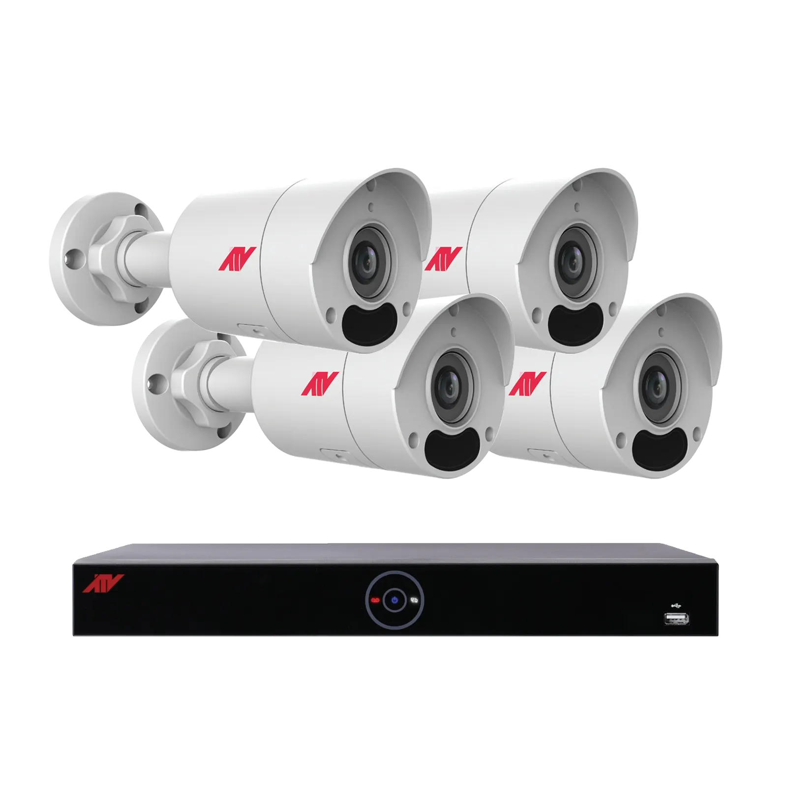 8 Channel PoE NVR Security System with 4×2MP Fixed Bullet Cameras (2TB ...