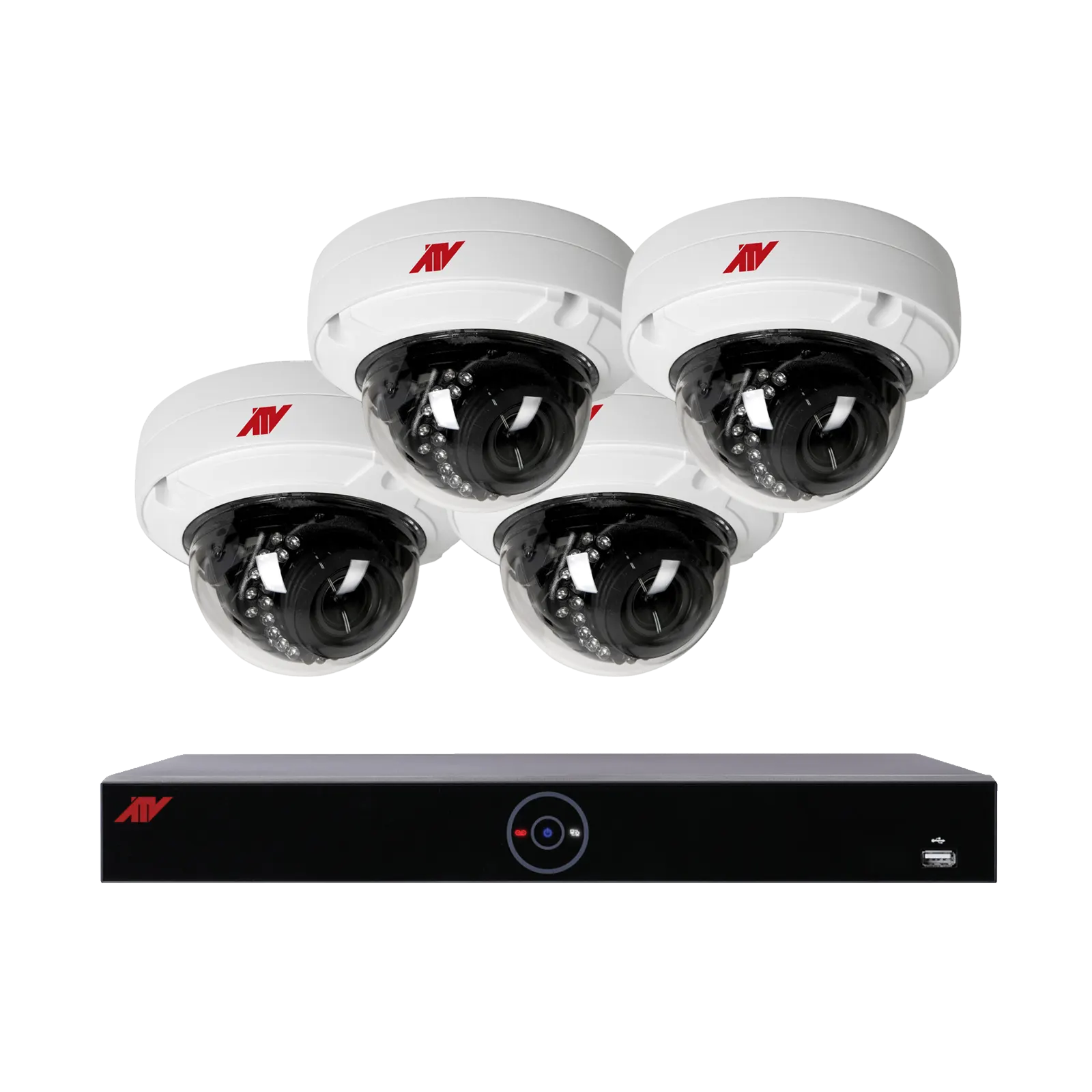 8 Channel PoE NVR Security System with 4×4MP Fixed Vandal-Proof Dome C ...